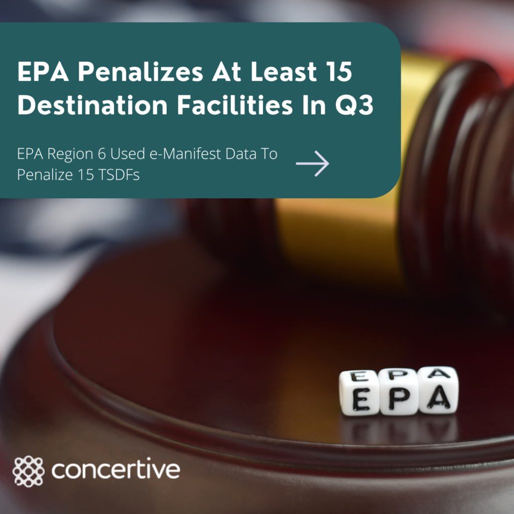EPA Region 6 Uses e-Manifest To Penalize At Least 15 Destination ...